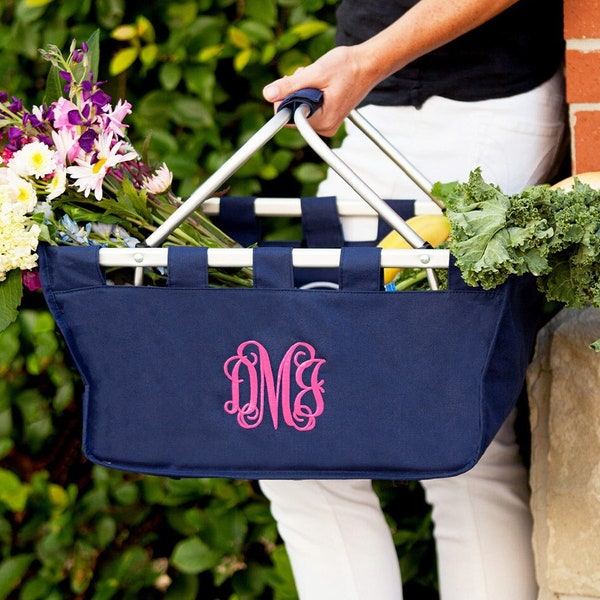 Monogram Market Tote - Etsy