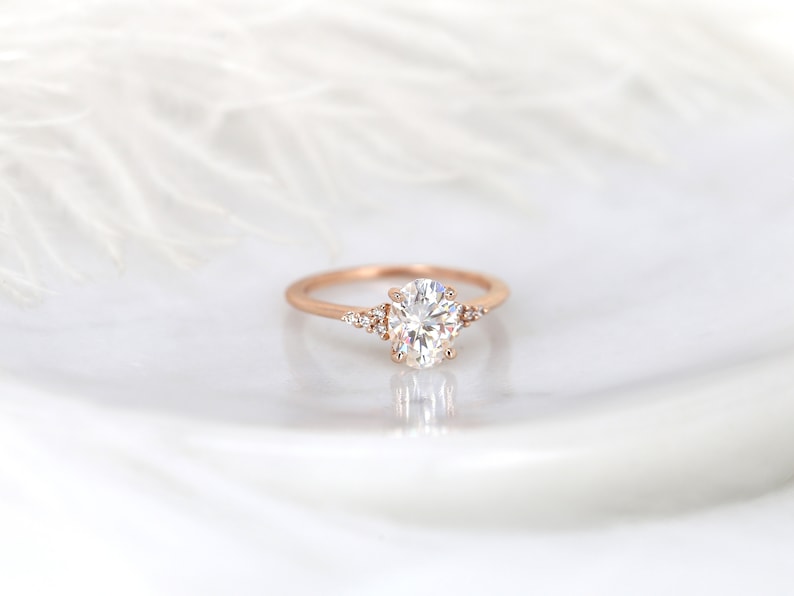 1.50ct Maddy 8x6mm 14kt Rose Gold Forever One Moissanite - Etsy