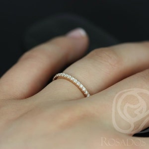 Dainty Thin Diamond Band Matching Tabitha or Toni 9x6mm/10x7mm Diamonds ...