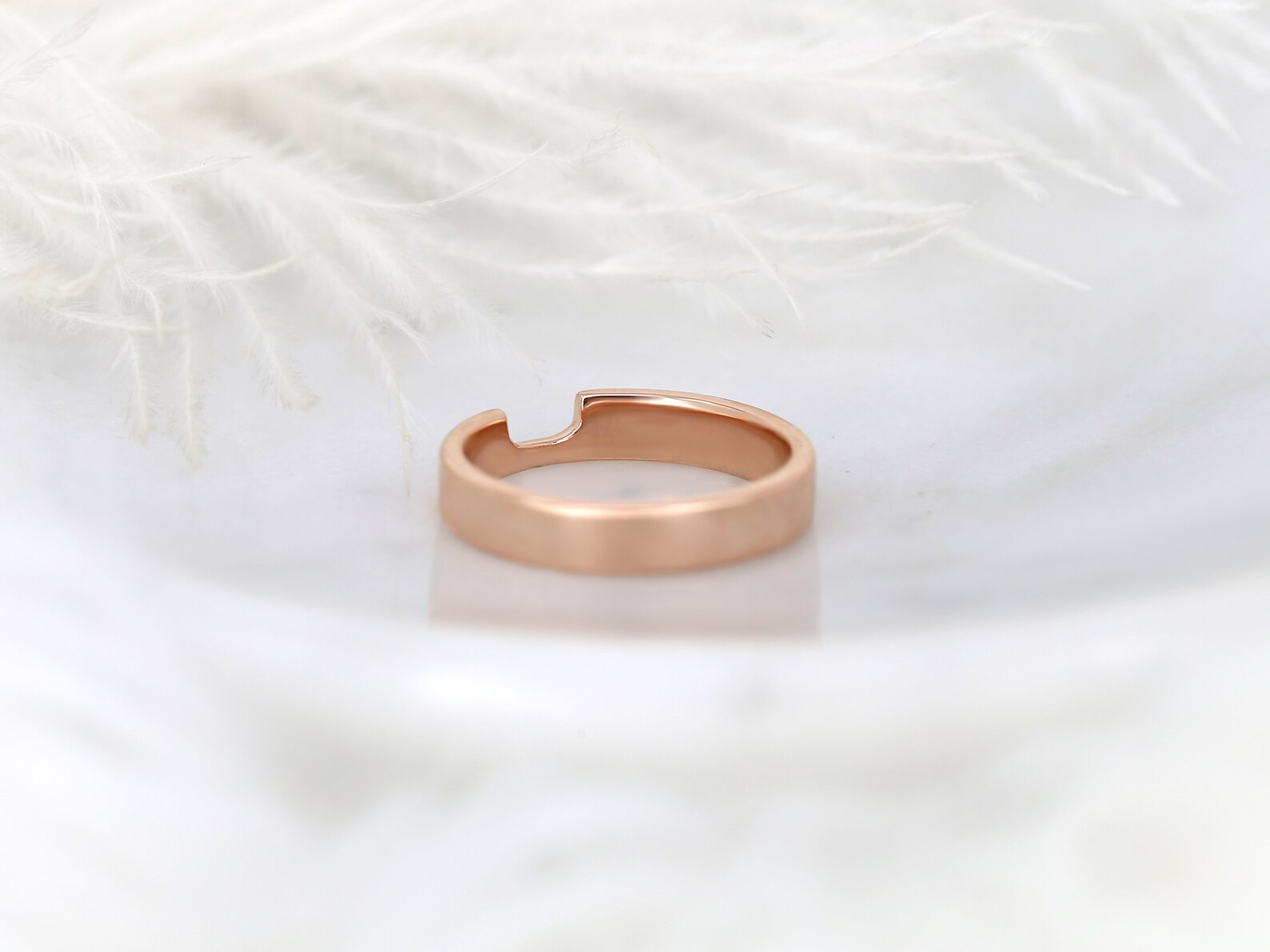 Codi 4mm 14kt Gold Cigar Band,unique Cigar Ring,nesting Ring,cut Out ...