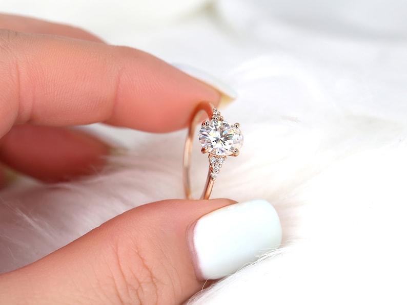1.50ct Maddy 8x6mm 14kt Rose Gold Forever One Moissanite Diamonds ...