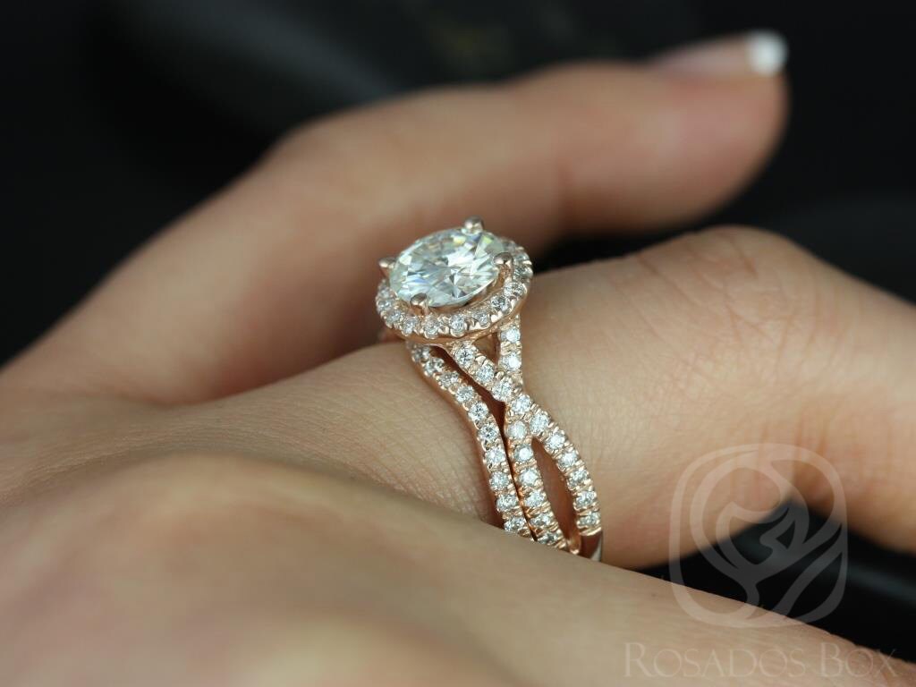 1.25ct Gabi 7mm 14kt Rose Gold Forever One Moissanite Diamond ...