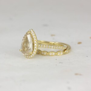 3.94ct Ready to Ship Tabitha & Christie 18kt Gold Champagne - Etsy