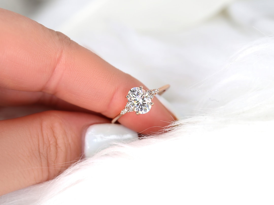 1.50ct Maddy 8x6mm 14kt Rose Gold Forever One Moissanite Diamonds ...