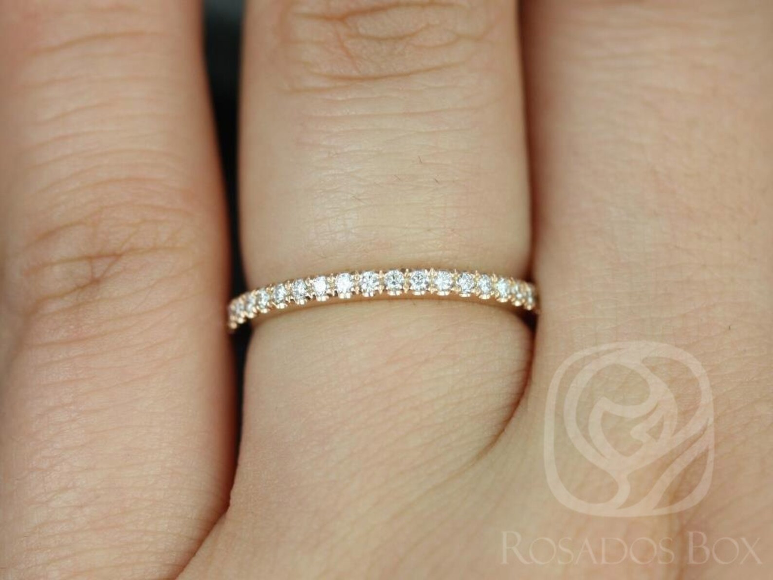 Dainty Thin Diamond Band Matching Tabitha or Toni 9x6mm/10x7mm Diamonds ...
