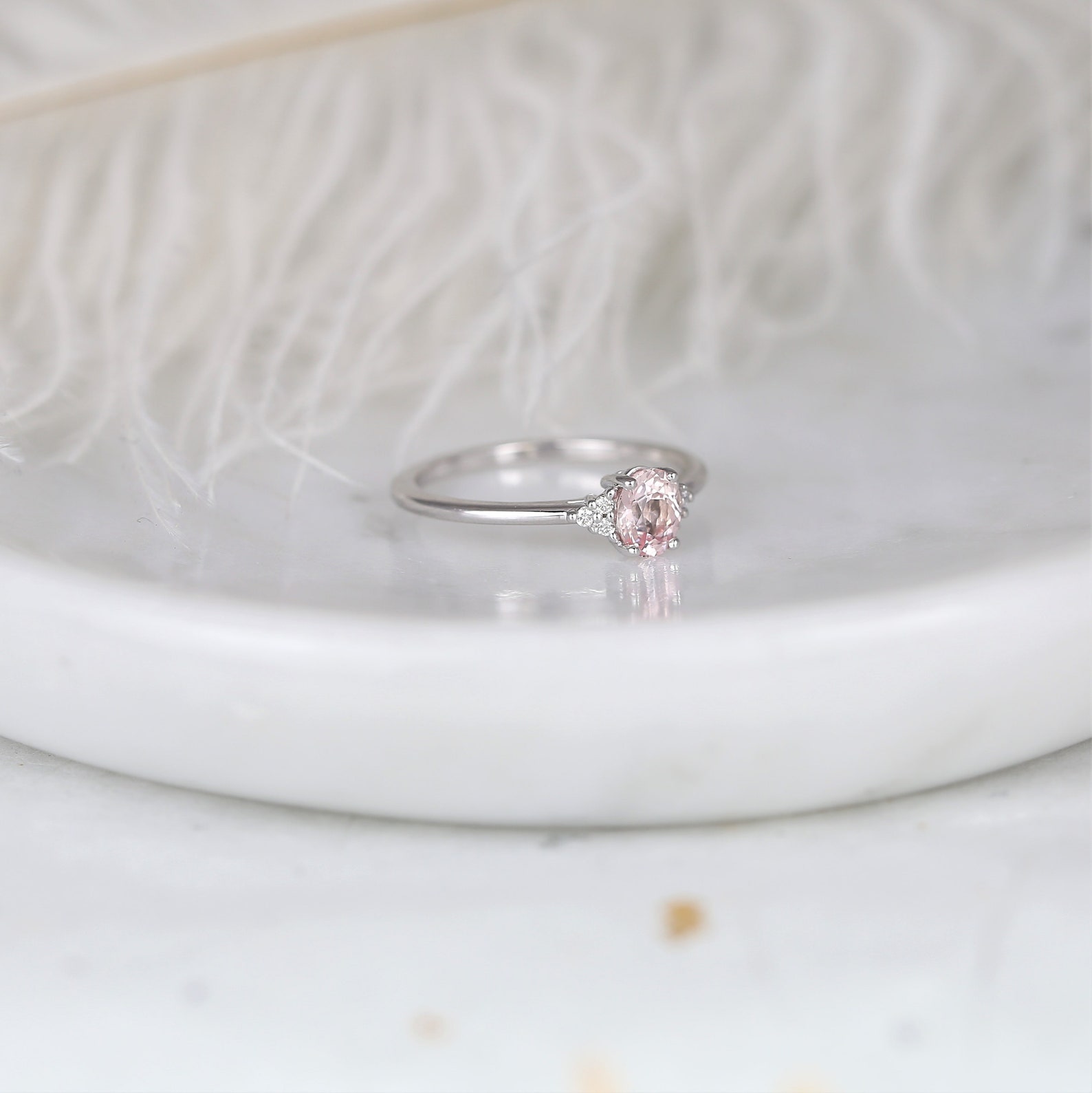 0.62ct Ready to Ship Juniper 14kt White Gold Blush Sapphire Diamond Art ...