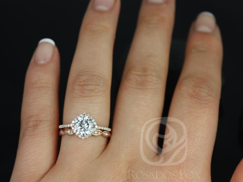 1.25ct Kitana 7mm & Ember 14kt Rose Gold Forever One | Etsy