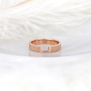Codi 4mm 14kt Gold Cigar Band,unique Cigar Ring,nesting Ring,cut Out ...