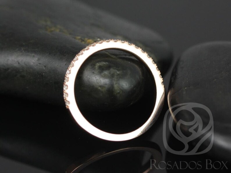 Dainty Thin Diamond Band Matching Tabitha or Toni 9x6mm/10x7mm Diamonds ...
