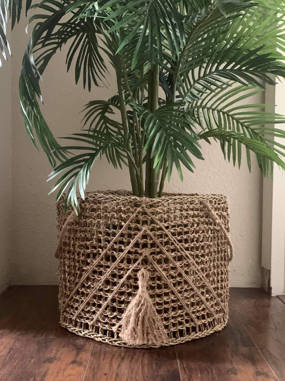 Seagrass Planter Pot Surround - Etsy