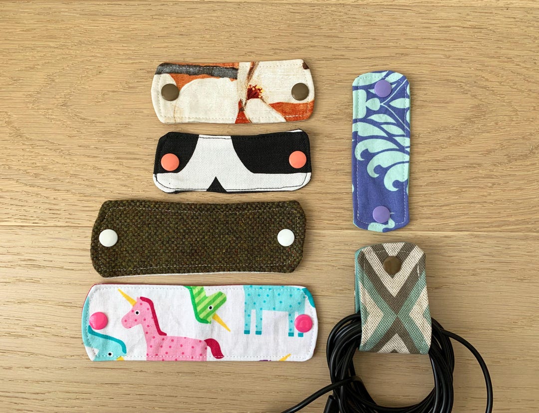 Medium/large Cord Organizers, Fabric Cable Keeper, Cord Holder, Wire ...