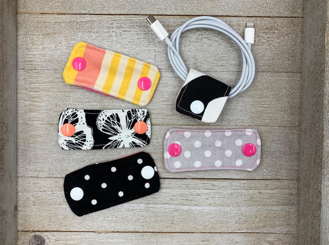 Fabric Cord Keeper: Patterned Cable Organizer, Earbud Holder - Etsy