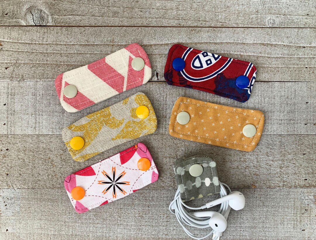 Patterned Fabric Cord Keepers: Earbud & Cable Organizer - Etsy