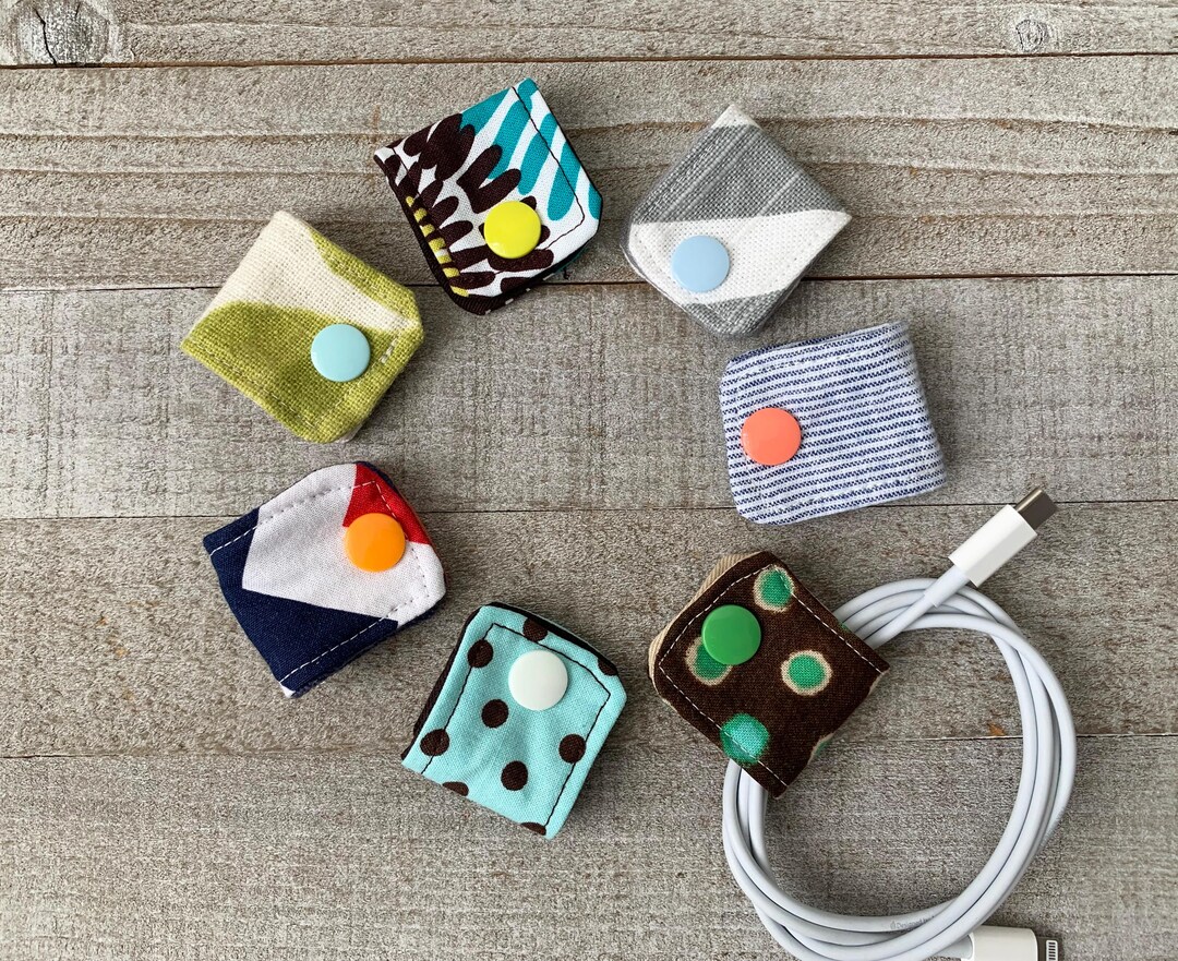Patterned Fabric Cord Keepers: Earbud & Cable Organizer - Etsy