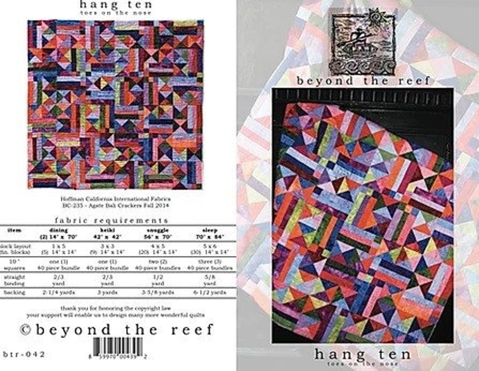 Hang Ten, Toes on the Nose, Precut-friendly Quilt, by Natalie Barnes ...