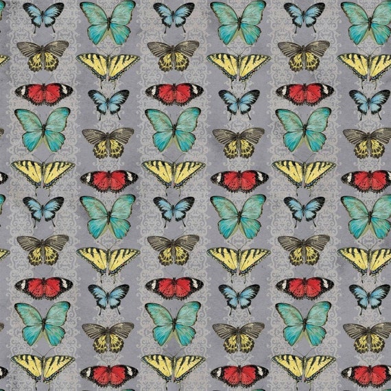 Butterfly Rows From the Poppies & Papillions Collection by - Etsy