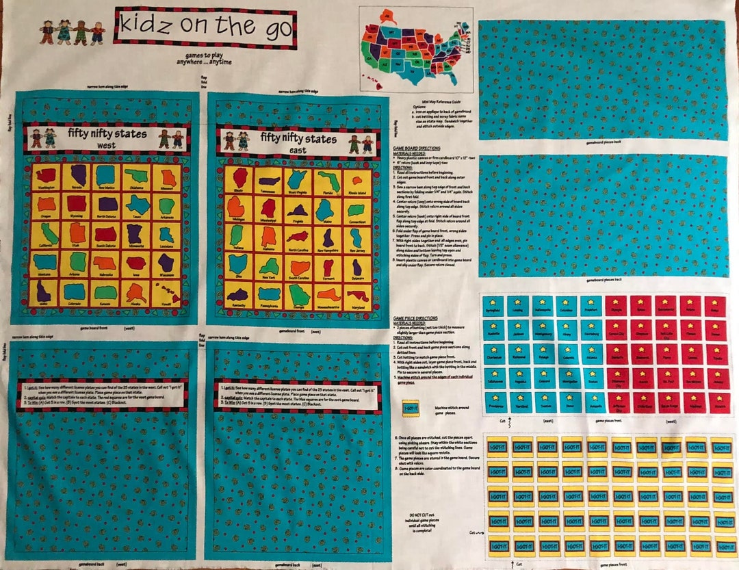 Travel Fun, My 50 States, Matching Game, Kids on the Go: Games to Play ...