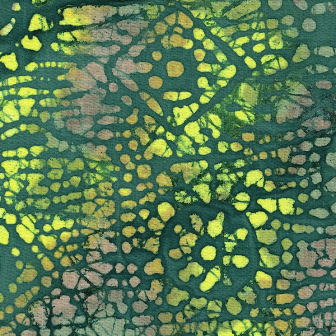 Green Dots Batik, Modern Art Batiks, Textile Creations, 44 Wide by the ...