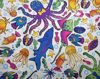 Ocean fabric | Etsy