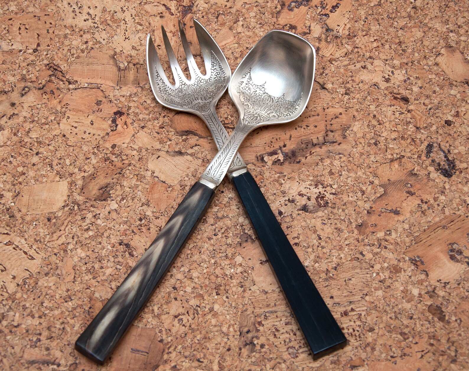 SET of Serving Spoon and Fork. Melchior Spoon and Fork. | Etsy