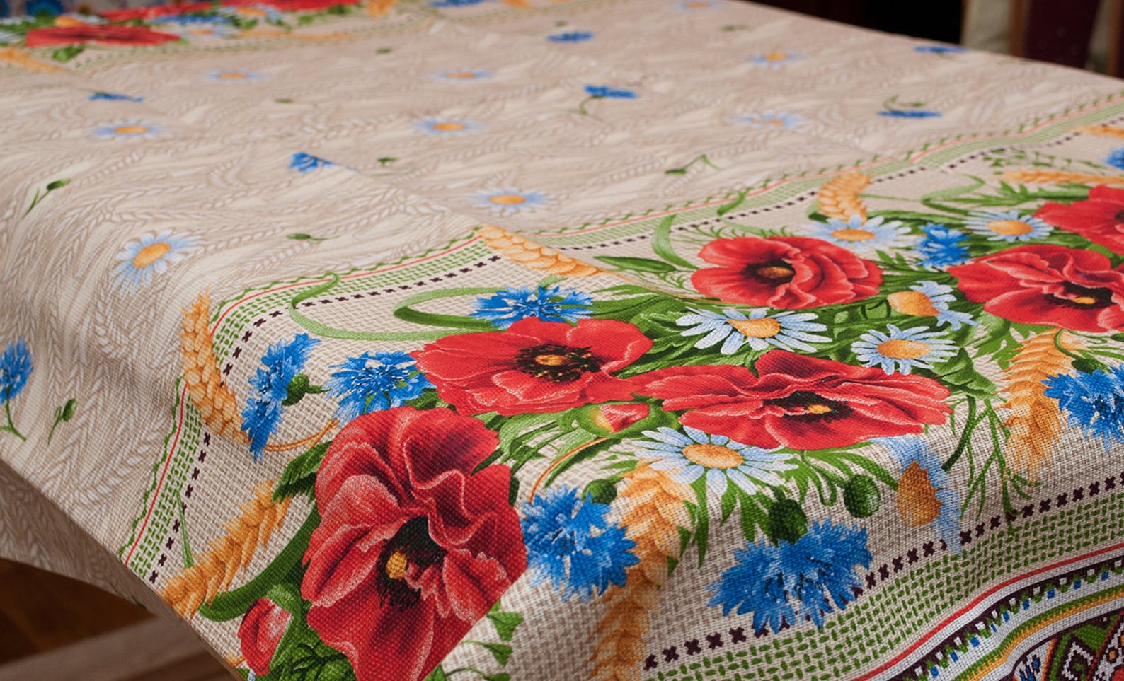 Ukrainian folk tablecloth Linen Holiday tablecloth with | Etsy