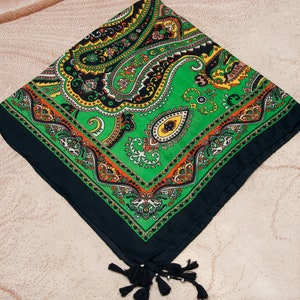 VINTAGE Paisley Shawl. Women's Big Shawl Collection Shawl Scarve, Wrap ...