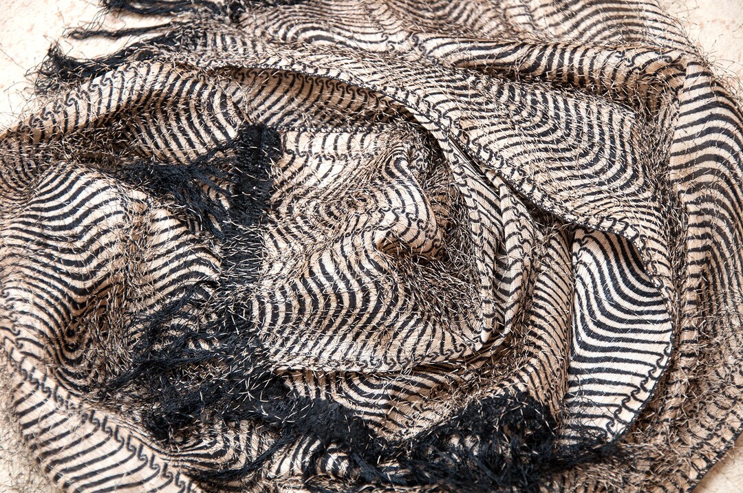 Sciarpa da donna a doppia faccia. Sciarpa sottile pelosa, Boho Boho ...
