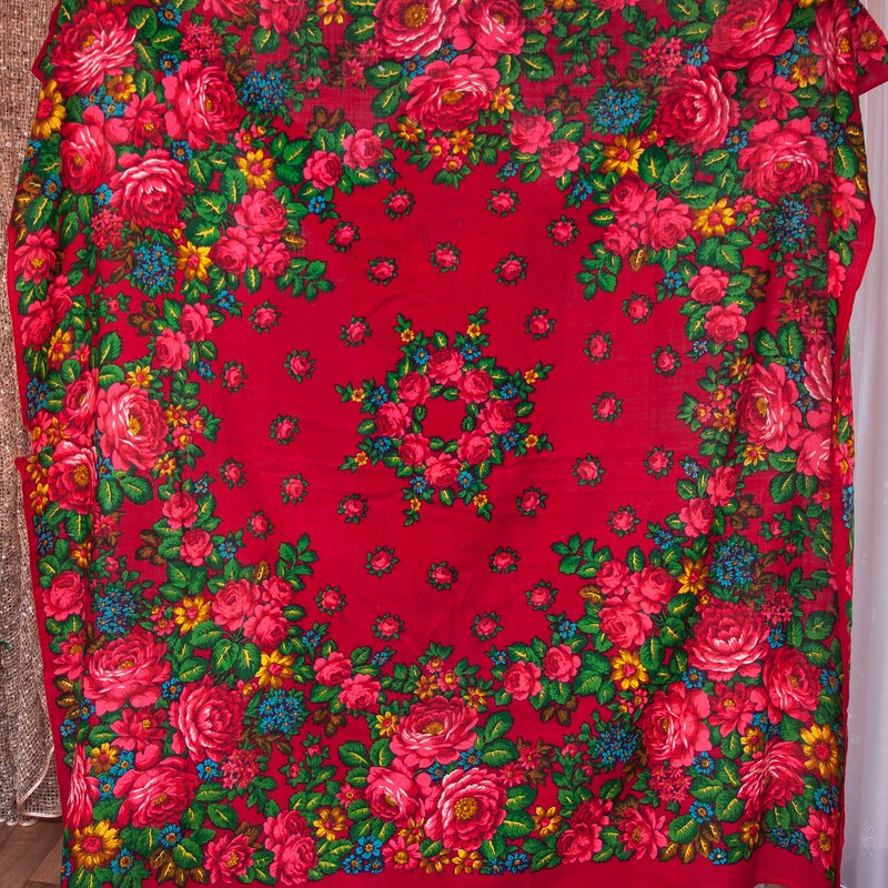 Russian Floral Shawl - Etsy