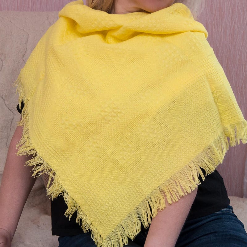 Bright Yellow Scarf - Etsy