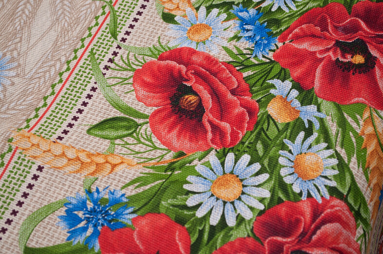 Ukrainian Folk Tablecloth, Linen Holiday Tablecloth With Ukrainian ...