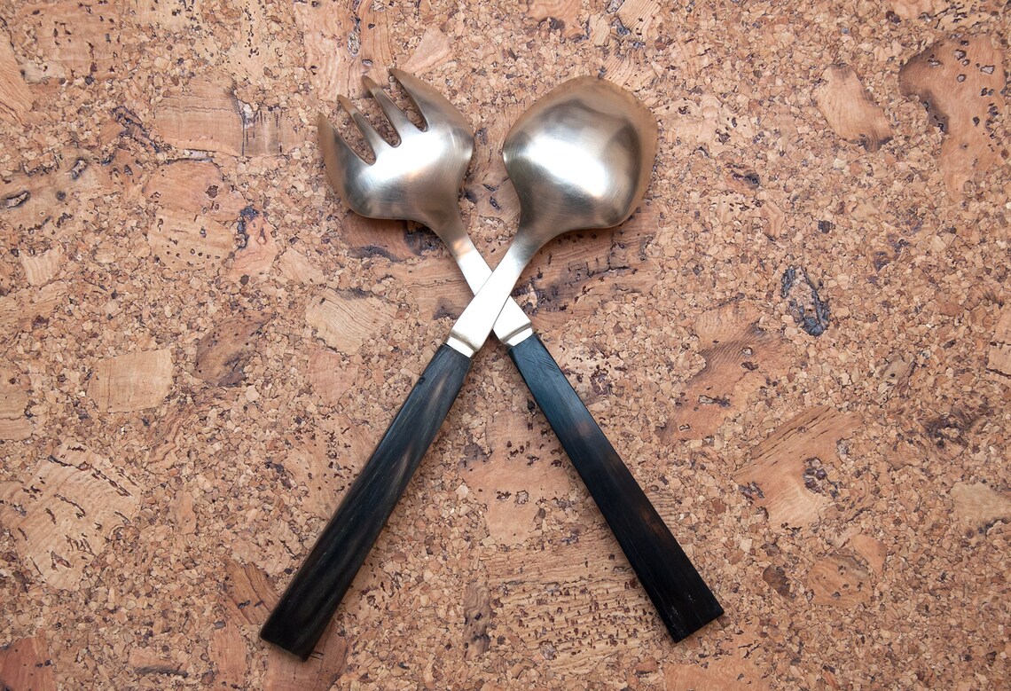 SET of Serving Spoon and Fork. Melchior Spoon and Fork. | Etsy