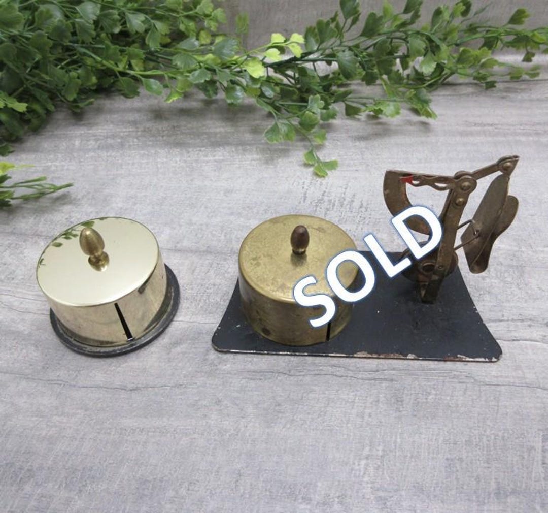 Brass Stamp Dispenser (SOLD Dispenser & Letter Scale) for Postage Stamp ...