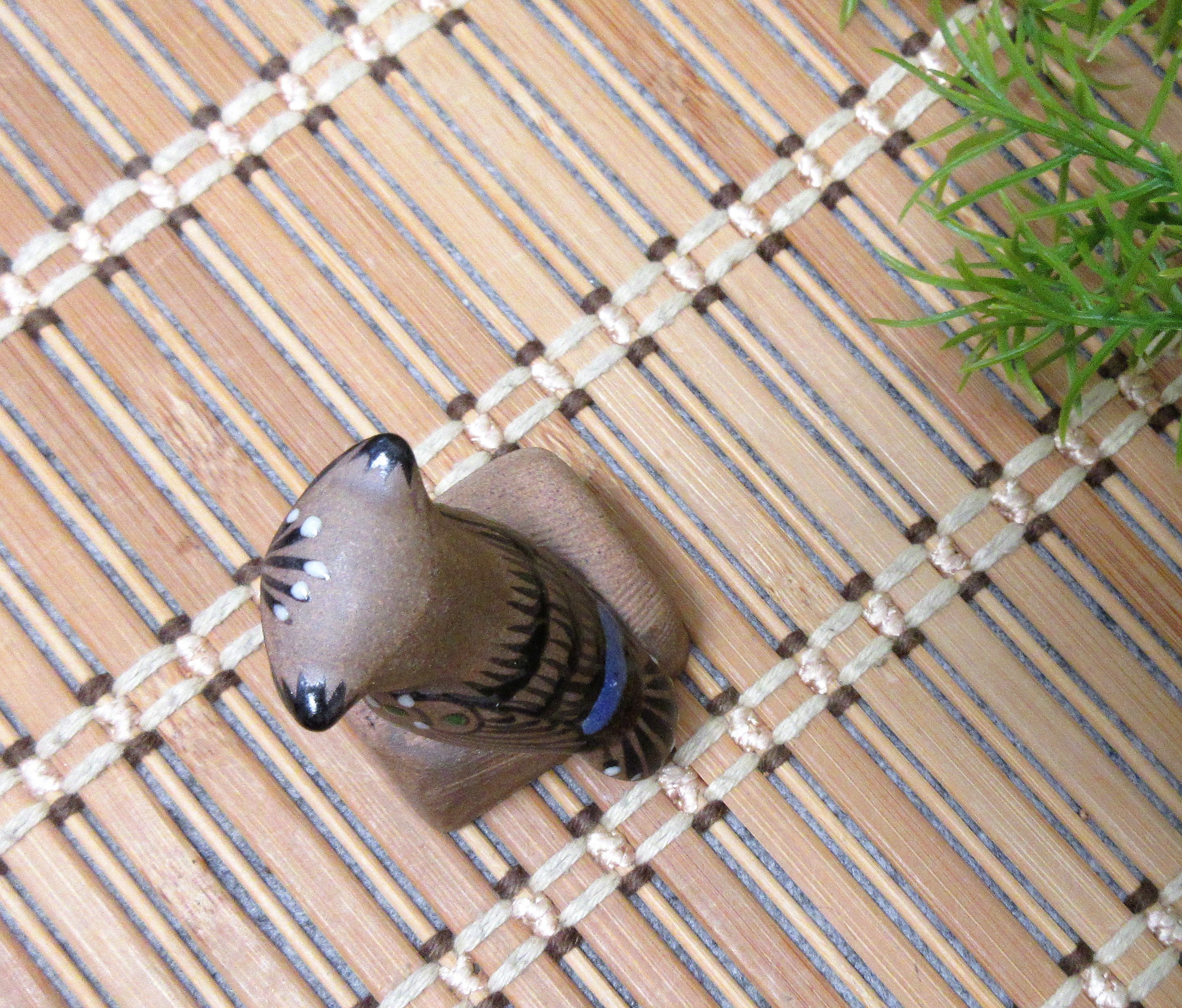 Miniature Owl Figurine Ceramic Sitting on Rock Log Mini Hoot - Etsy Canada