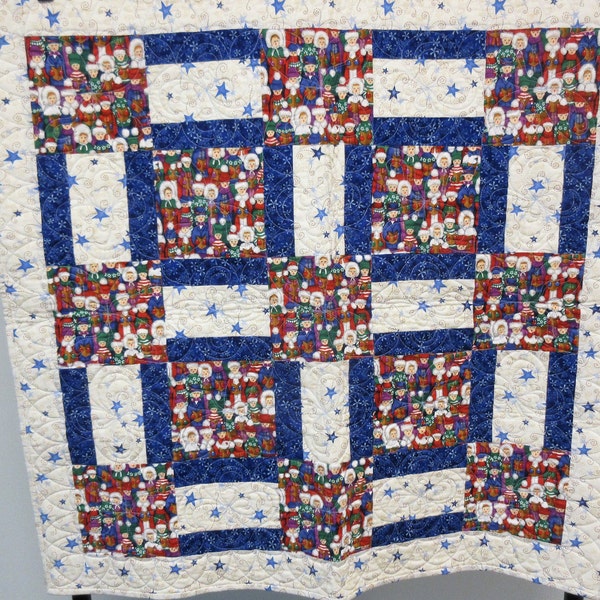Blue Christmas Quilt - Etsy