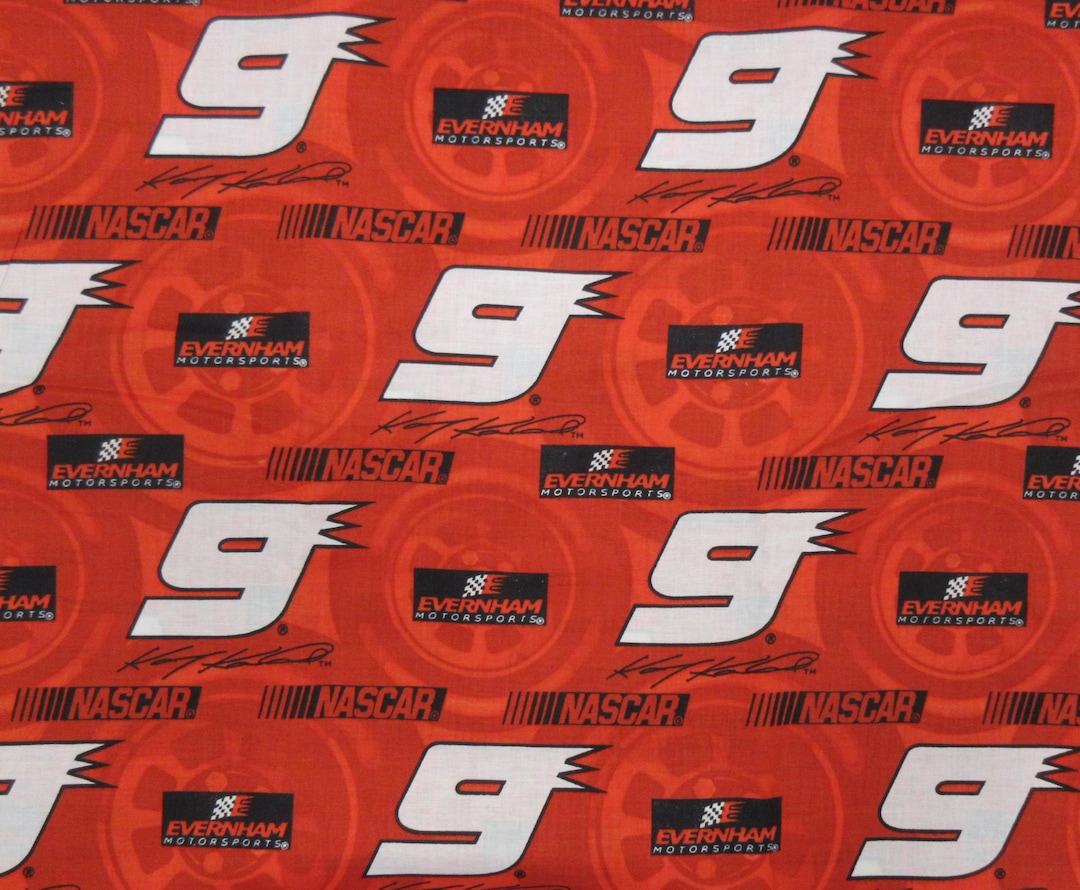 5 Yds X 22 in Fabric Quilting Cotton NASCAR Kasey Kahne 9 Evernham ...