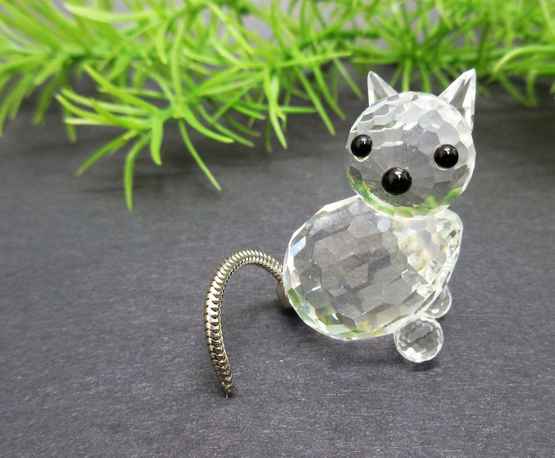 SWAROVSKI Crystal Cat Miniature Figurine Old Block S C Logo - Etsy