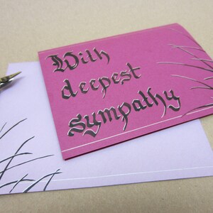 Sympathy Card Handwritten Calligraphy Greeting Card Deepest Sympathy ...