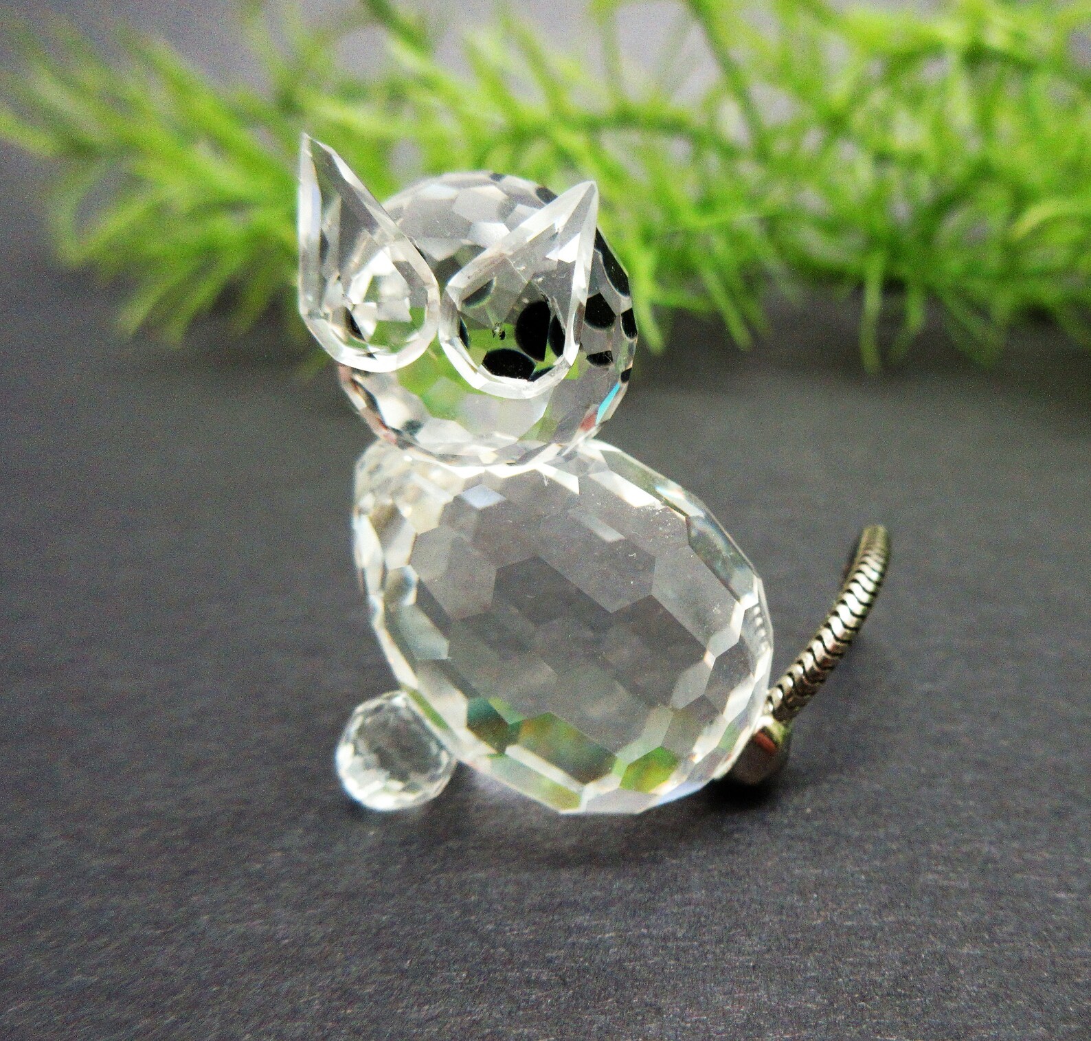 SWAROVSKI Crystal Cat Miniature Figurine Old Block S C Logo - Etsy
