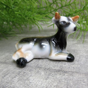 Miniature Calf Cow Figurine Porcelain Farm Animal Lover Gift Idea ...