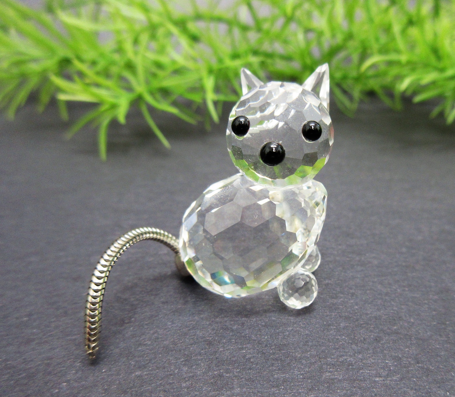 SWAROVSKI Crystal Cat Miniature Figurine Old Block S C Logo - Etsy