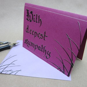 Sympathy Card Handwritten Calligraphy Greeting Card Deepest Sympathy ...