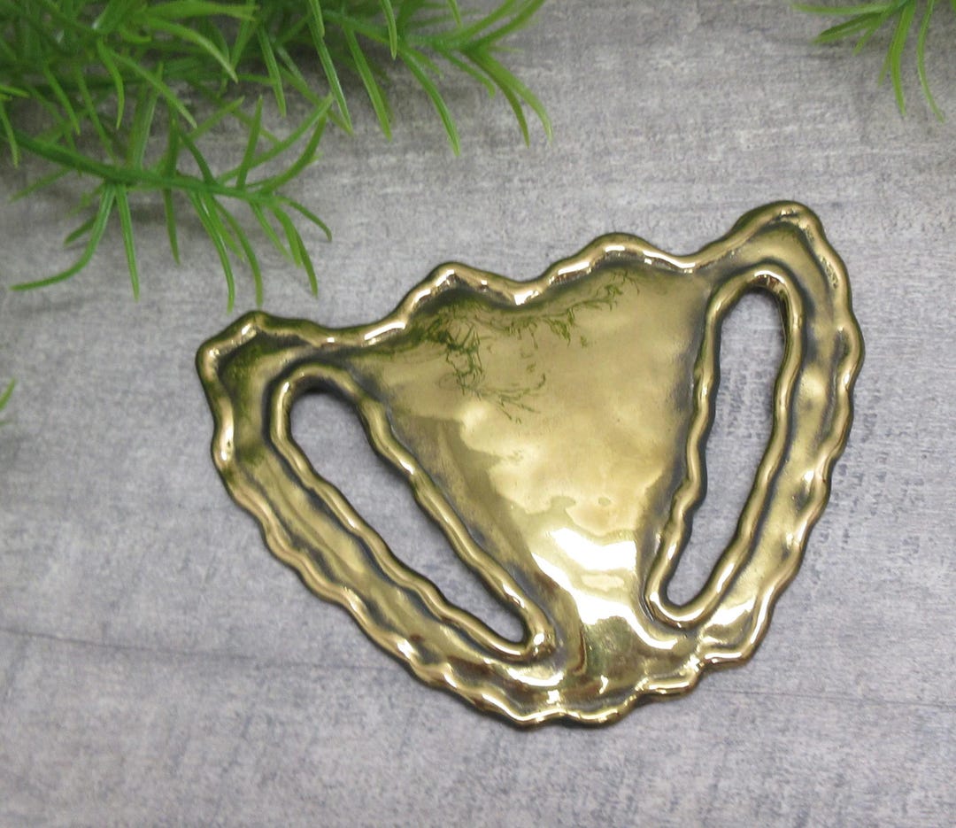 Gary Gail Buckle in A a Box Scarf Belt Slide Buckle Gold Tone Metal ...