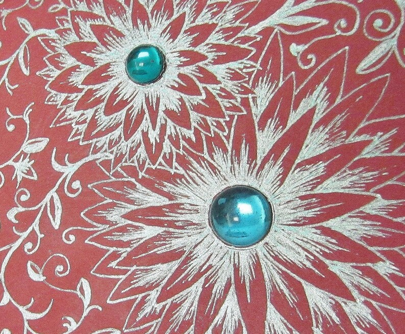 Greeting Card Note Card Hand Drawn Original Art Metallic | Etsy