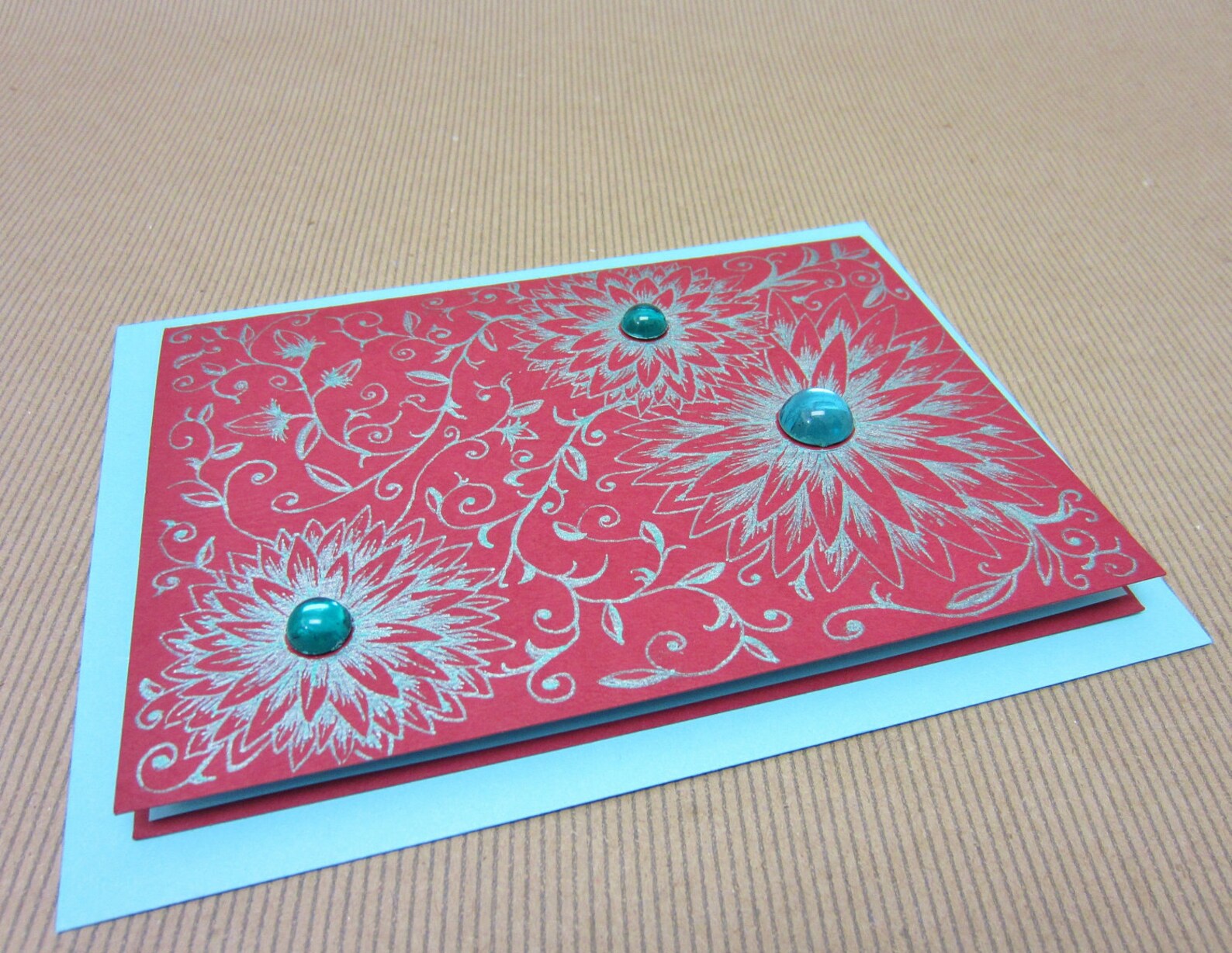 Greeting Card Note Card Hand Drawn Original Art Metallic | Etsy