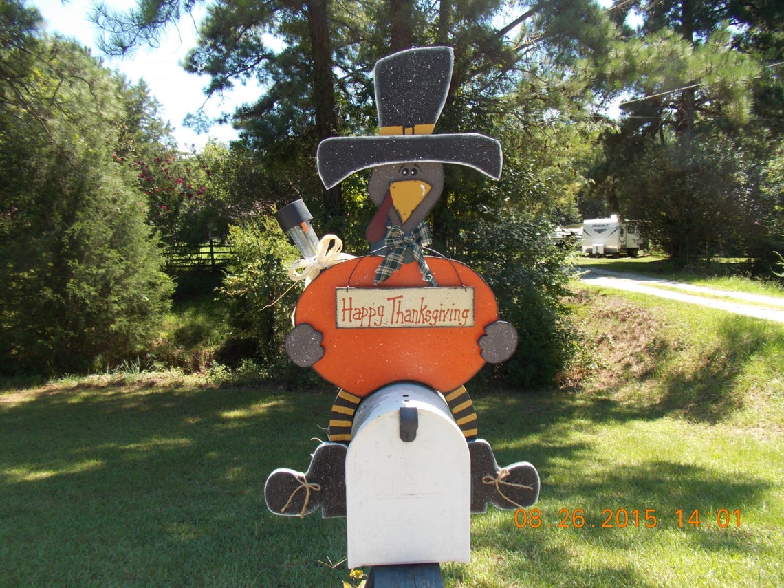 Pilgrim Turkey Mailbox Topper With Solar Light - Etsy