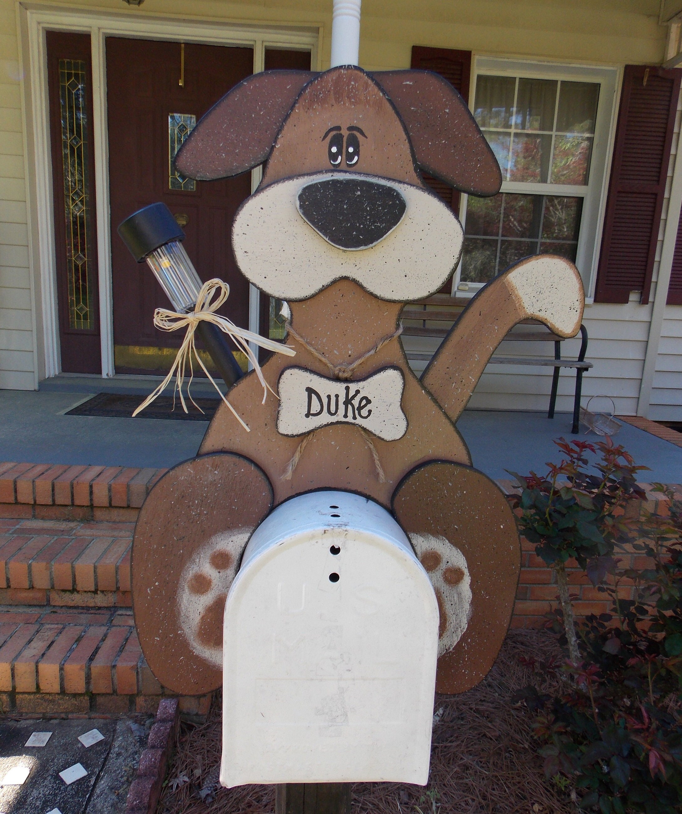 Dog Mailbox Topper With Solar Light - Etsy