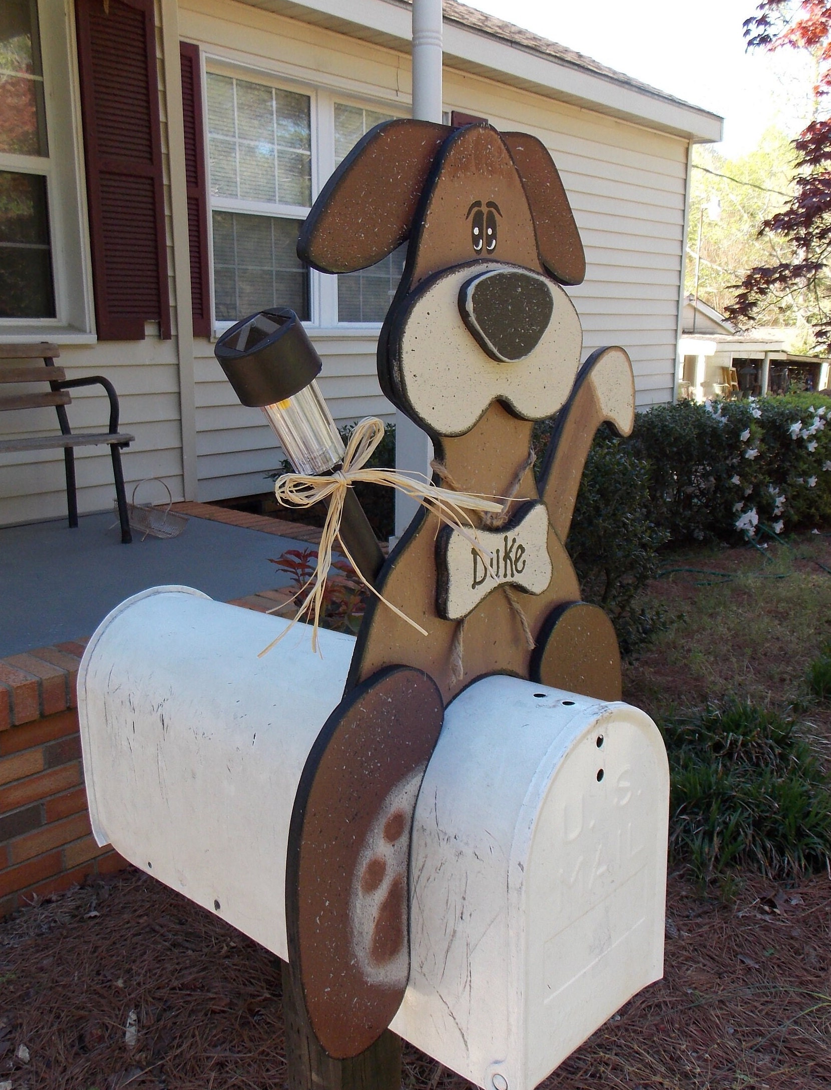 Dog Mailbox Topper With Solar Light - Etsy