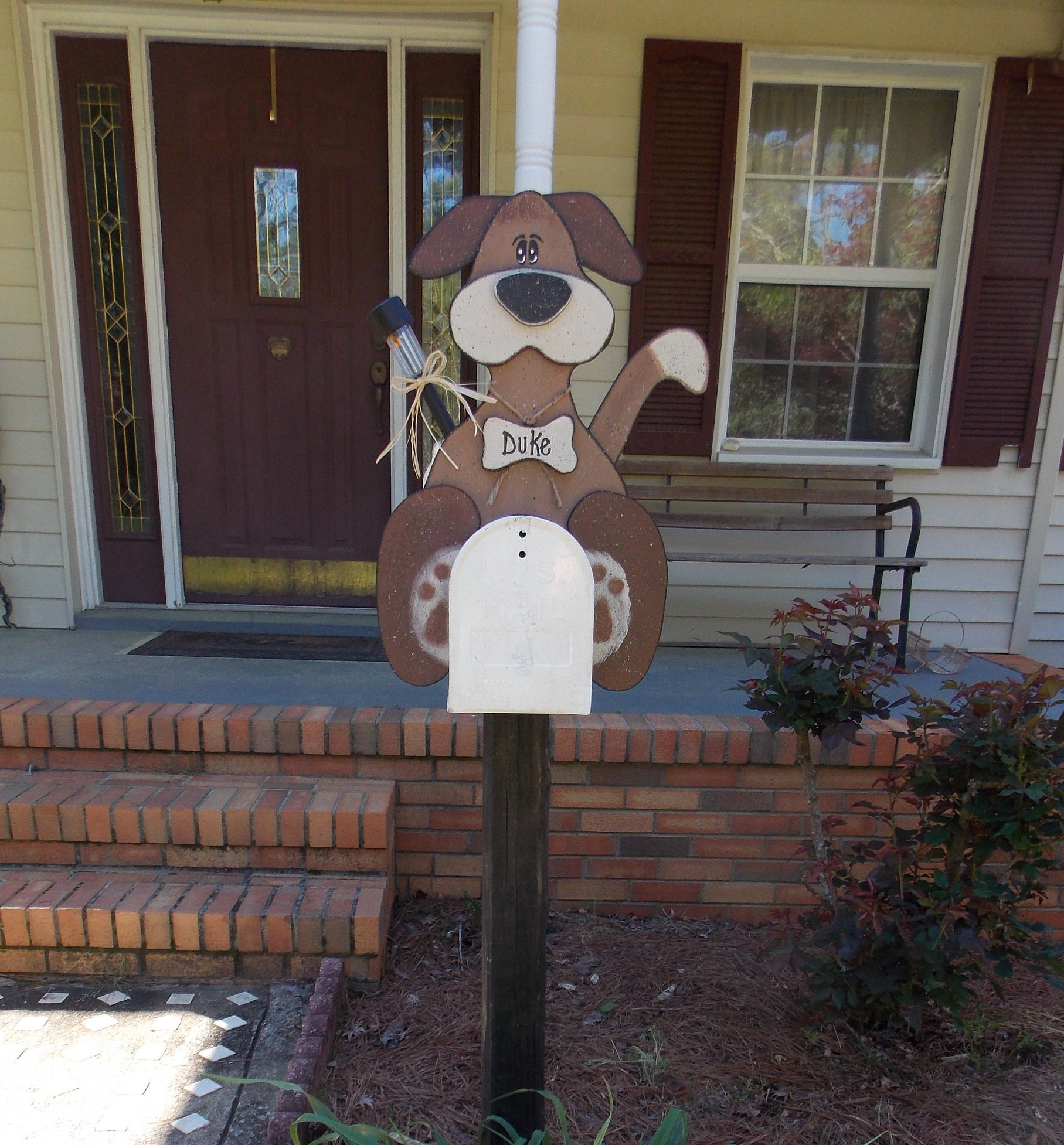 Dog Mailbox Topper With Solar Light - Etsy