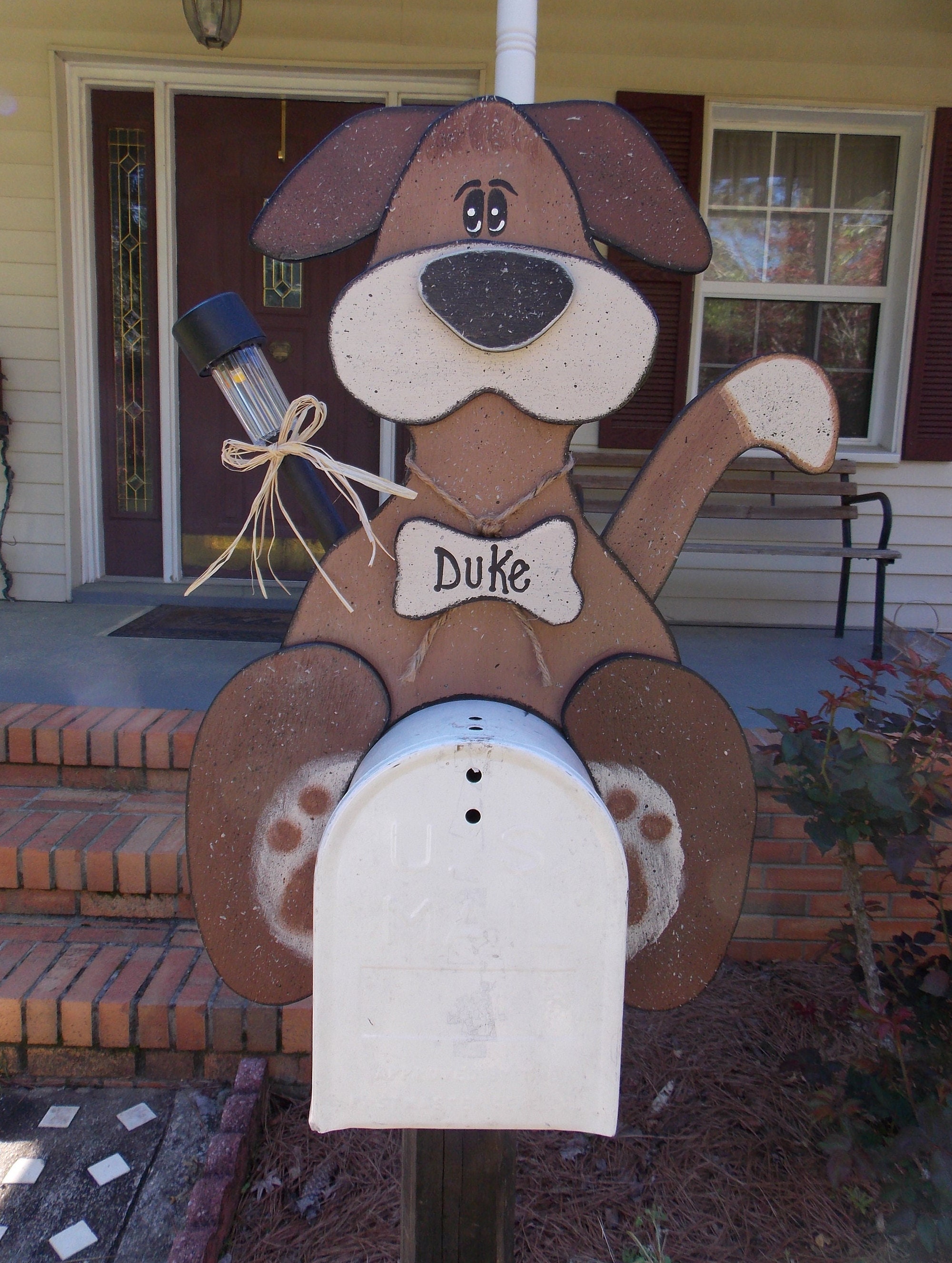 Dog Mailbox Topper With Solar Light - Etsy
