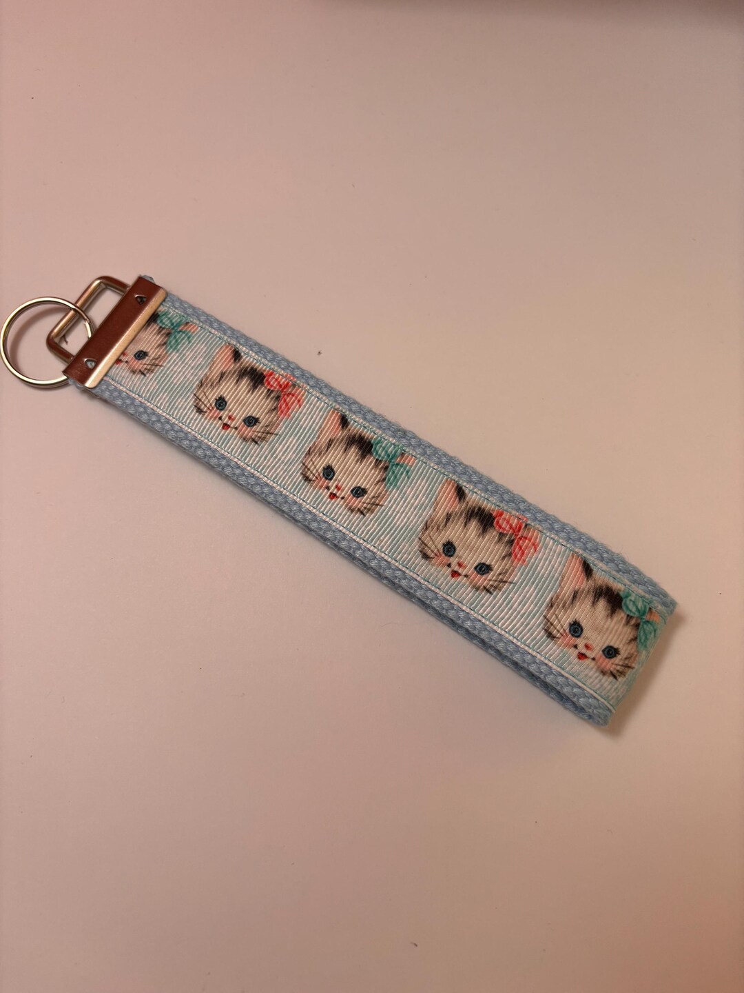 Cute Cat Wristlet Key Fob Cute Kitch Kitty Cat Key Chain - Etsy